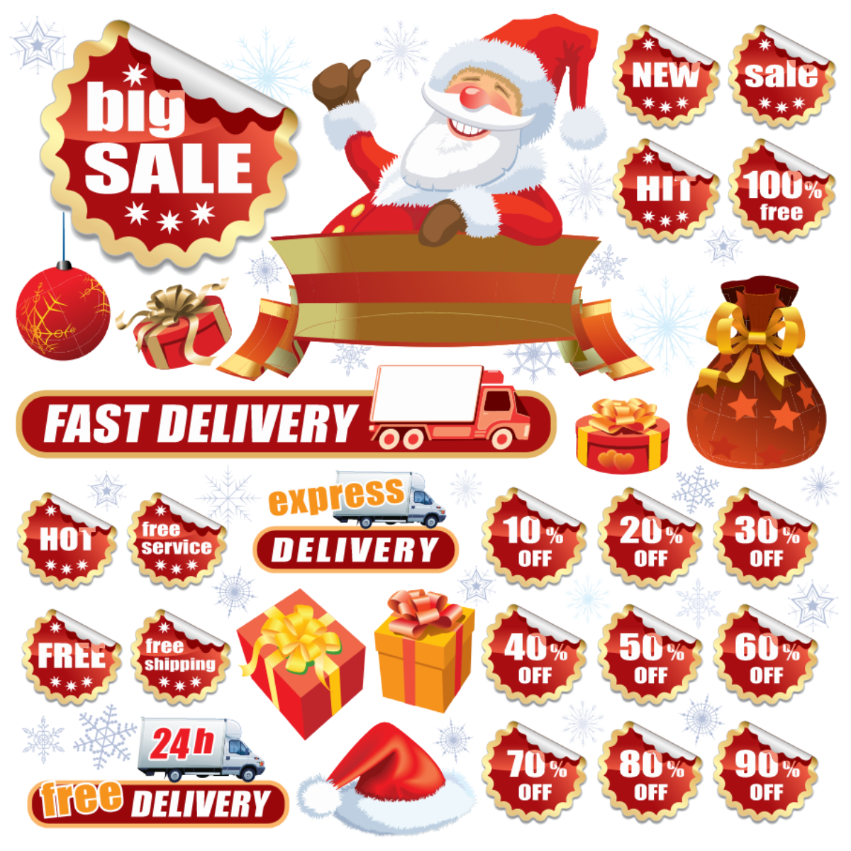 Christmas Sale Labels Vector Free Download VectorPicFree